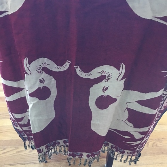 Accessories | Scrafshawl With Elephants | Poshmark